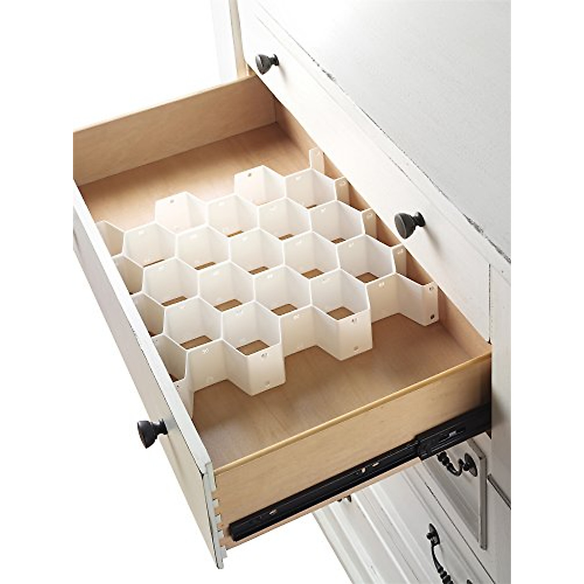 Whitmor 6025-3928 Honeycomb Drawer Organizer, White