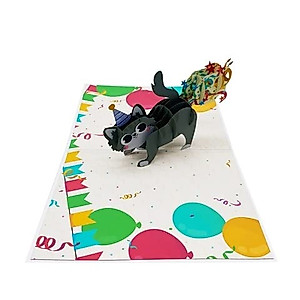 ETA 3D Funny Cat Birthday Pop Up Cards, 3D Animal Pop Up Card for Kids,Girls, Daughters, Niece, Grandchild on Birthday, Have a Purrfect Birthday Card, B27