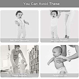 Baby Walker, Baby Walking Harness Sit to Stand Learning Helper Hand-held Assistant with Crotch Adjustable Safety Lifting & Pulling Dual-use Owl Print for Toddlers Infant Kids Activity (Blue)