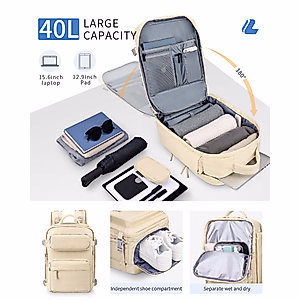 LIVACASA Waterproof Travel Laptop Backpack for Women Men,Flight Approved Carry on Backpack,School Backpack Fit 17 Inch Laptop