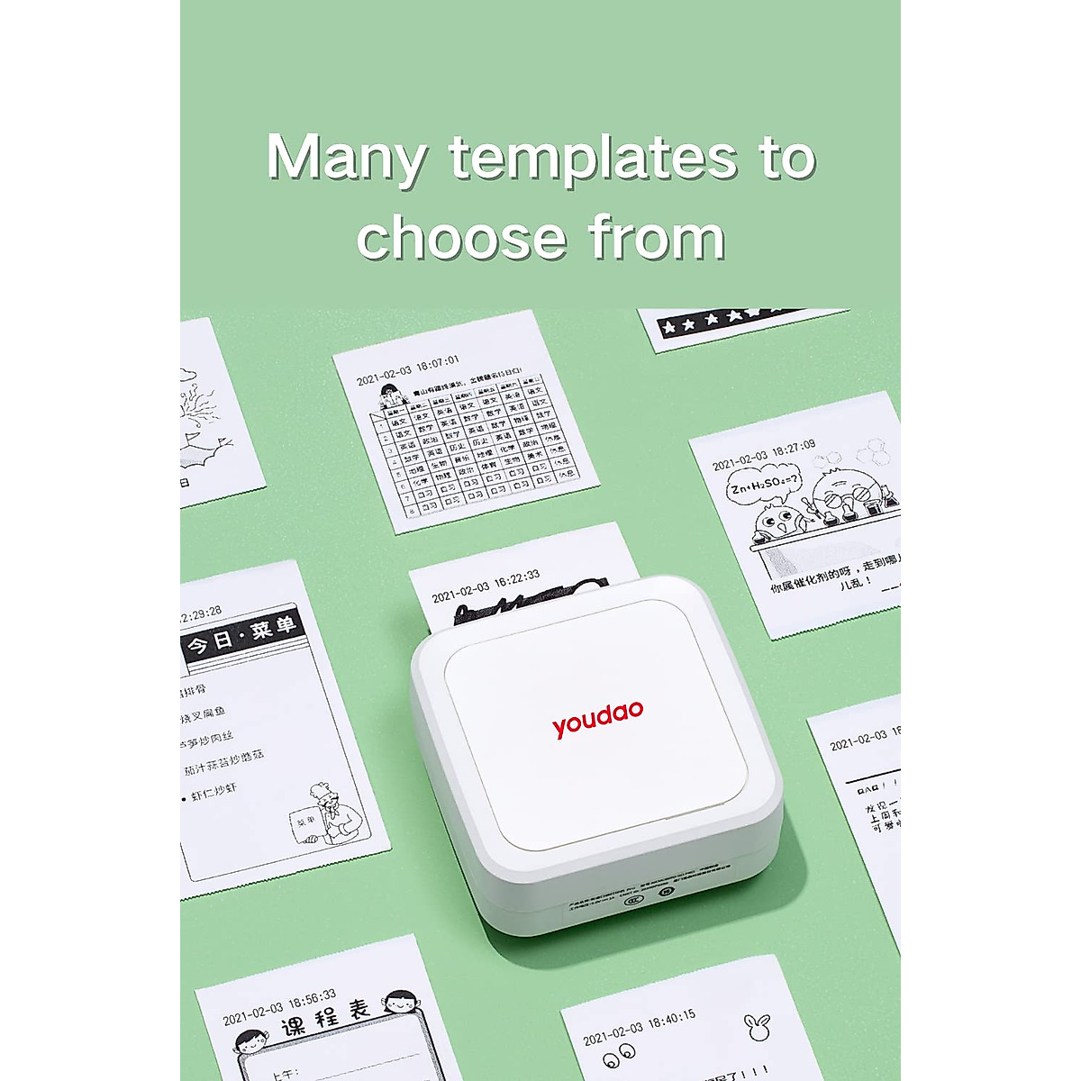 YOUDAO Pocket Printer | Portable Mini Bluetooth Thermal Printer | Photo Printer, Sticker Maker, Cute Notes Printer Compatible with iOS & Android | Journaling, Scrapbooking, Note Taking, Gifts, More