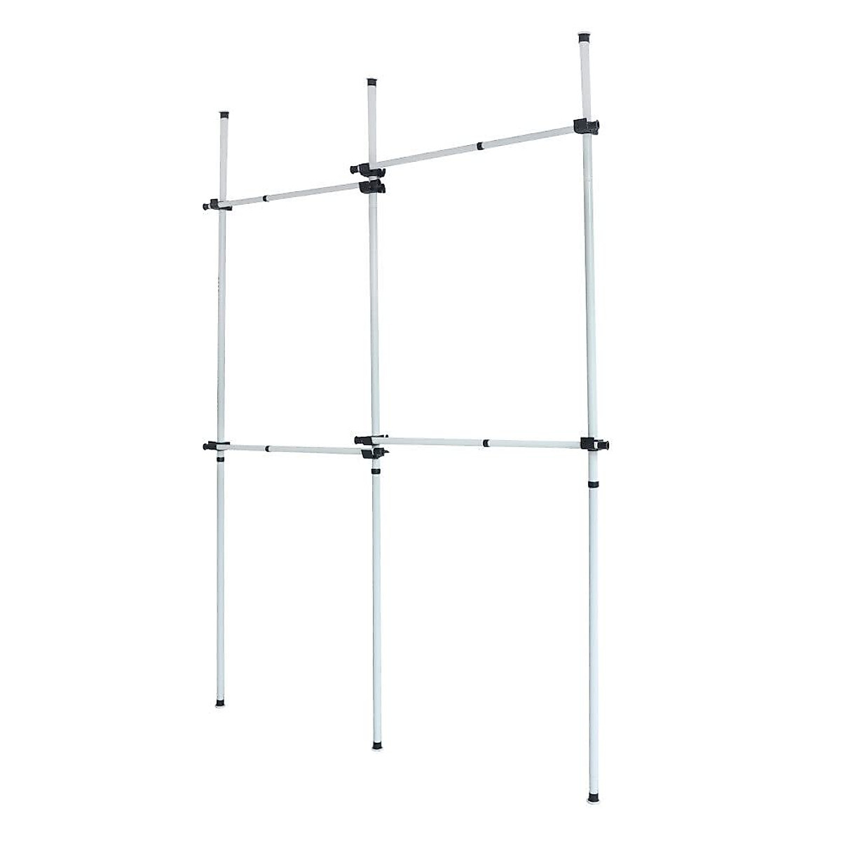 TOOL1SHOoo 2 Tiers Clothes Pipe Rack Garment Hanger Rail Storage Shilf Organizer Modern Simple Pipe Hanging Rods Clothing Rack Storage Cloth Hanging Shelf