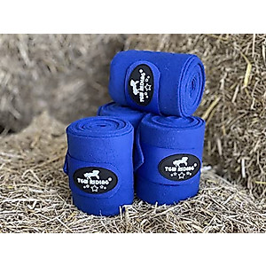 TGW RIDING Horse Polo Leg Wraps, 4-Pack (Royal Blue)(4.73inchesX118inches)