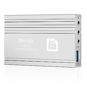 Gaming Video Capture Card 4K/2K/1080P 120 FPS & HDR Passthrough, NV12 Near-Zero Latency, Certified for OBS, USB 3.0, Plug & Play, Record & Stream with PC, PS5, PS4,Xbox, Switch