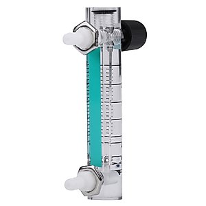 Gas Flowmeter 2.5-25LPM Oxygen Air Meter with Control Valve for Measuring Controlling Gas