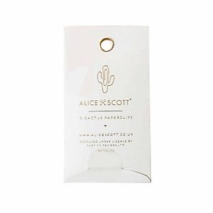 Alice Scott - Cactus Paper Clips (Pack of 15), Gold