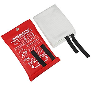 DIBBATU Fire Blanket, 4 Pack-red, Fiberglass, Emergency Blanket for Home, Kitchen, Grill, BBQ, Fireplace