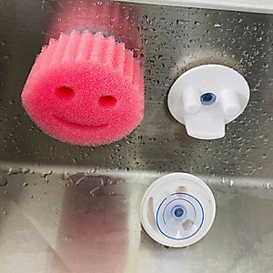 Tatibana Sponge Holder, 2 Pack Suction Sponge Organizer for Kitchen and Bathroom Sink Sponge Storage Smiley Face Sponge Holder Self Draining, Sponges Not Included