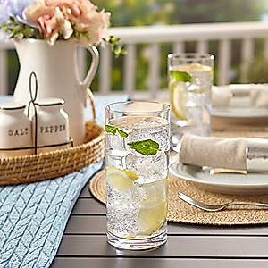 US Acrylic Classic 16 ounce Premium Quality Plastic Water Tumblers in Clear | Set of 6 Drinking Cups | Reusable, BPA-free, Made in the USA, Top-rack Dishwasher Safe