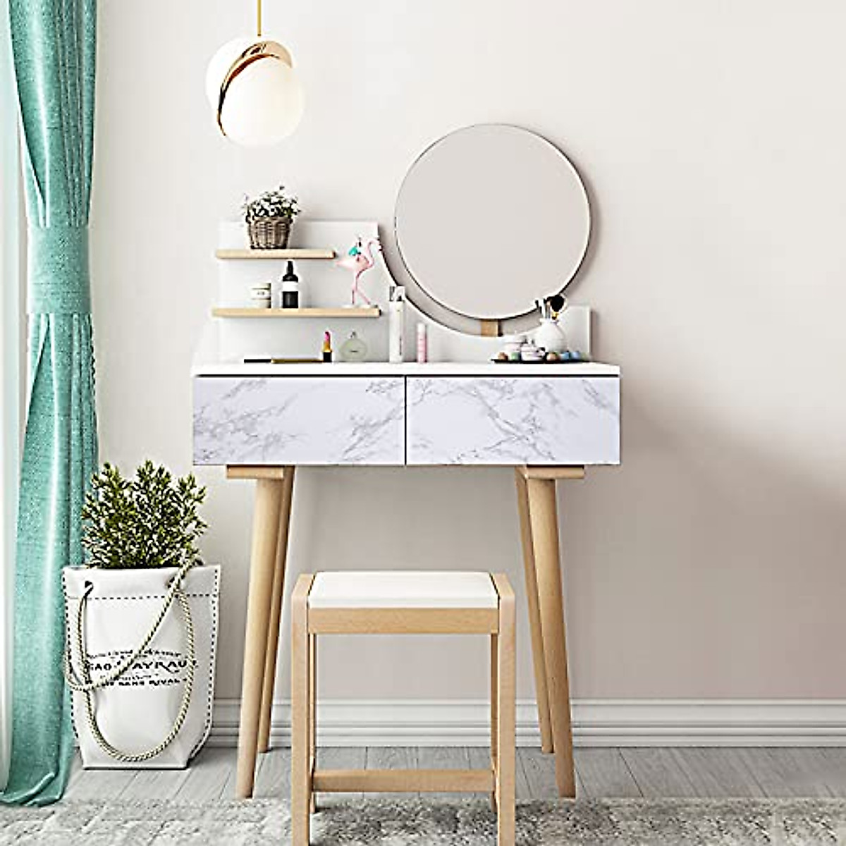 Marble Contact Paper 15.8" x197" Grey/White Wallpaper Marble Peel and Stick Countertops for Kitchen Waterproof Vinyl Self Adhesive Wallpaper Bathroom Cabinet Furniture Desk UpgradeThicker