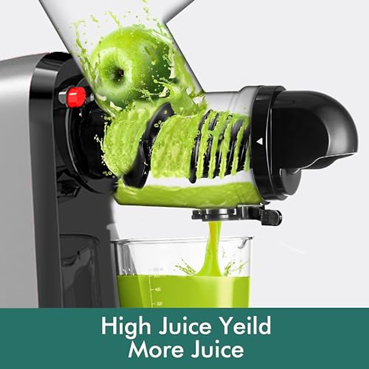 SiFENE Cold Press Juicer Machine, Wide Feed Chute, High Yield, Better Flavor, Easy to Clean Juice Extractor Maker for Whole Fruit & Vegetable, BPA-Free Celery Juicer with Quiet DC Motor