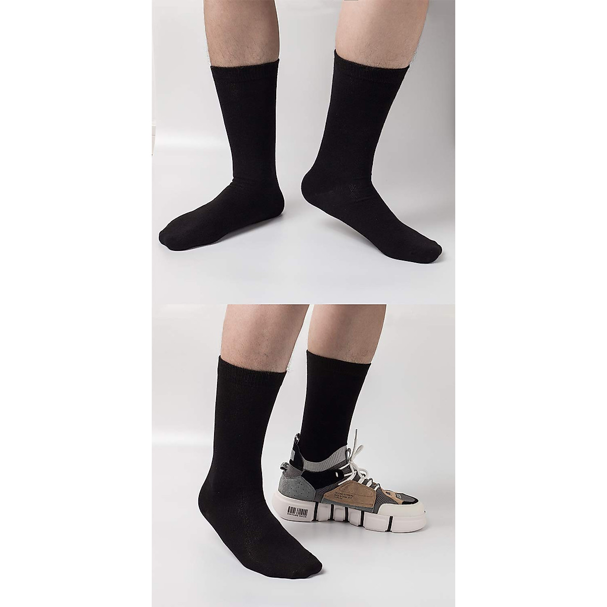 Sock Amazing Bamboo Rayon Socks Black Crew Socks Men Women 8 Pack Dress Socks