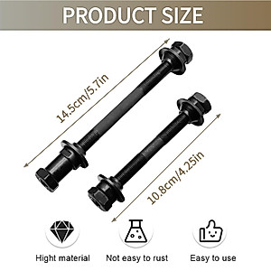 MOONDKIST 1 Pair Bike Axle, Bicycle Axles Rear Axle Front Axle Set with 20.5mm, 25mm Wheel Hub Steel Ball, Mountain Bike Hollow Hub Shaft Front and Rear Axle Kit 108mm, 145mm for Mountain MTB Bike