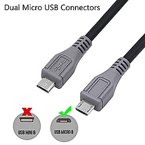 CERRXIAN USB Micro Male to Micro Male OTG Adapter Cable (1m)