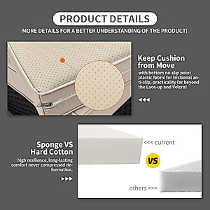 Rattaner Outdoor Furniture Loveseat Sofa Balcony Furniture Outdoor Loveseat 2 Seater Couch Small Sofa with Anti-Slip Outdoor Cushion Lumbar Pillow and Furniture Cover, Grey