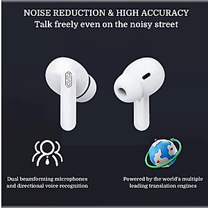 Translator Device Smart Voice Translator Earbuds, 84 Language Translator Wireless Bluetooth Instant Voice Translation Device with APP, Translator Earphone for Business Travel Learning