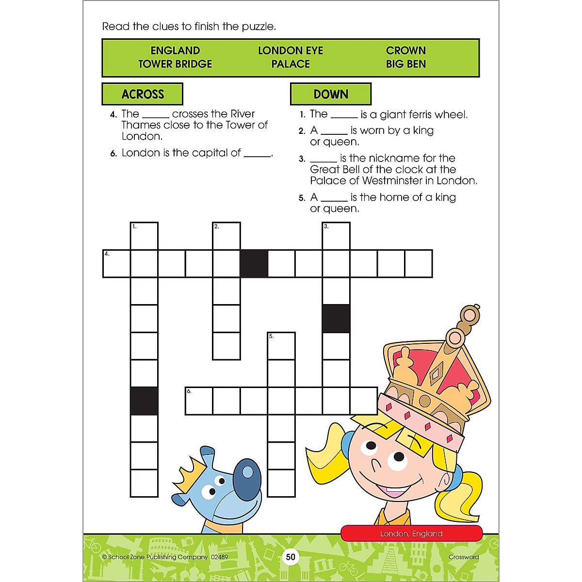 School Zone - Travel the World 1st Grade Learning Workbook - 240 Pages, Ages 6 to 7, Stickers, Beginning and Ending Letters, Geography, Culture, and More (Easy-Tear Top Bound Pad) (Learning Tablets)