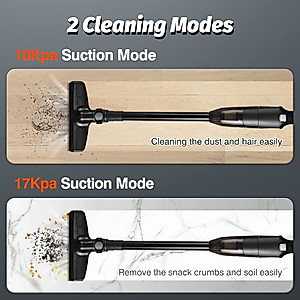 REECOO Handheld Vacuum Cleaner Cordless Upright Vacuum Cleaner Lightweight Rechargeable Vacuum Portable Car Vacuum Mini Floor Cleaner for Home & Car Cleaning