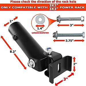 A2ZCARE Power Rack Mounted Landmine Attachment, T Bar Row Landmine Base, Fit 2-inch Olympic Row Bar, Compatible with 3x2 & 3x3 inch Power Cage