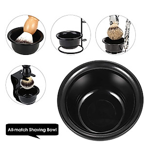 luzen 1Pc Men's Plastic Shaving Soap Bowl Reusable Shaving Mug Shaving Cup Smooth Shaving Mug Bowl for Shaving Soap and Cream, Black
