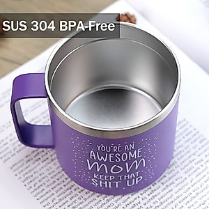 Mom Birthday Gifts from Daughter Son Husband Mother Day Gift for MOM Grandma Wife Best Mom Ever Gifts Birthday Gifts for Women Funny Unique Travel Coffee Mug Mom Tumbler Cup Gift for Mother in Law