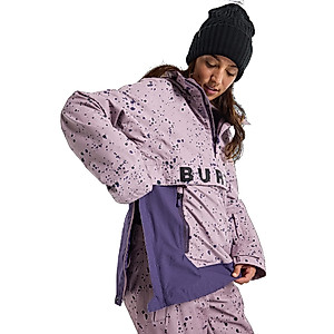 Burton Women's Standard Frostner 2L Anorak Jacket, Elderberry Spatter/Violet Halo, X-Small