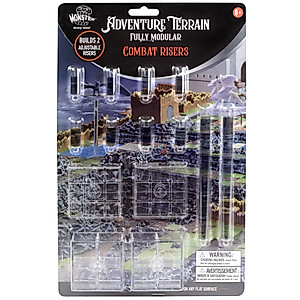 Monster Adventure Terrain Combat Risers for Flying Miniatures(2 Pk) Adjustable Height Multi-Tiered Raised Platforms-Compatible w/DND, Dungeons Dragons, Warhammer, Pathfinder & All Tabletop RPG Gaming