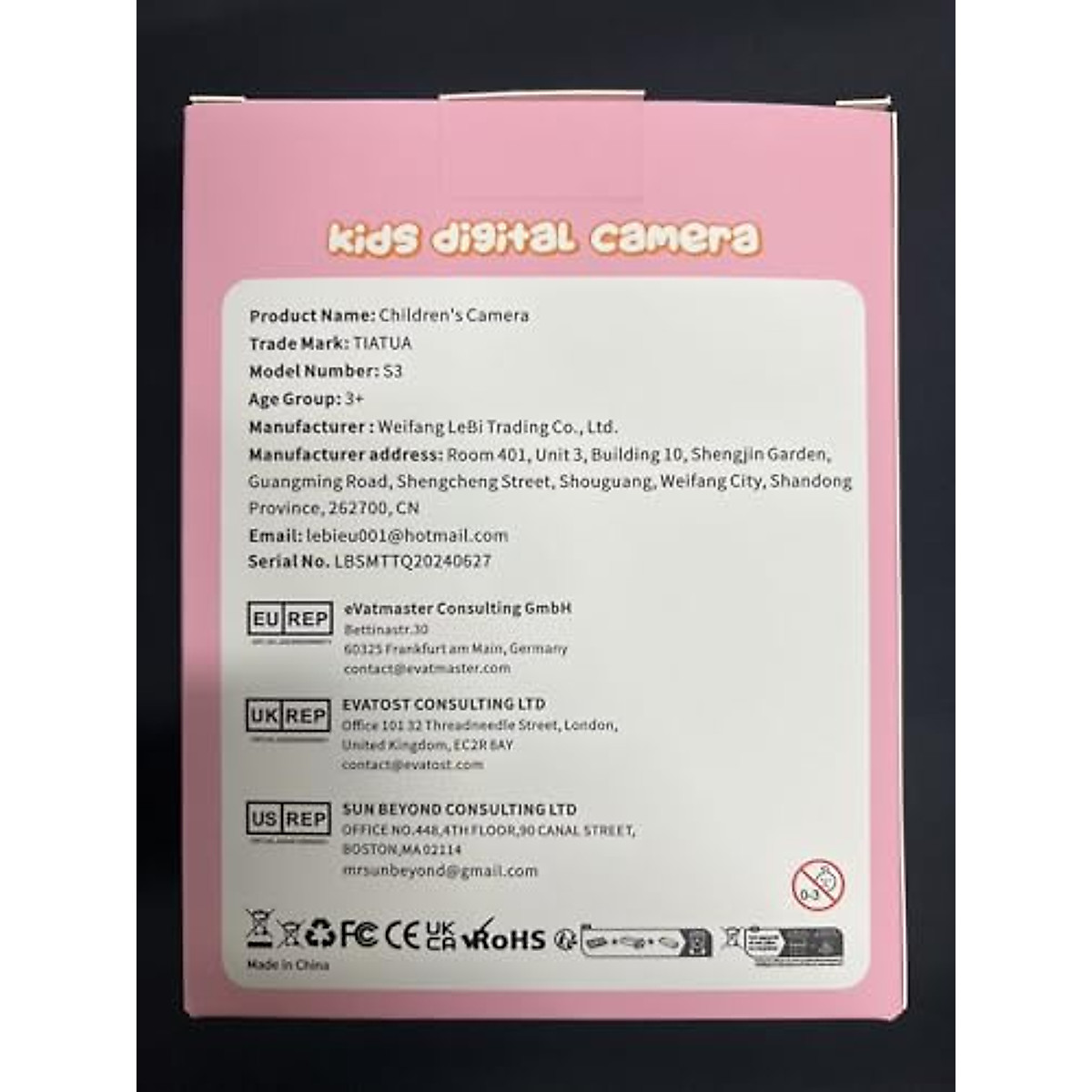 TIATUA Kids Camera for Girls & Boys, Toddler Camera Toys for Age 3-12 Kids with 32GB Card & Dual Lens, Digital Camera for 4 5 6 7 8 9 10 Year olds (Pink)