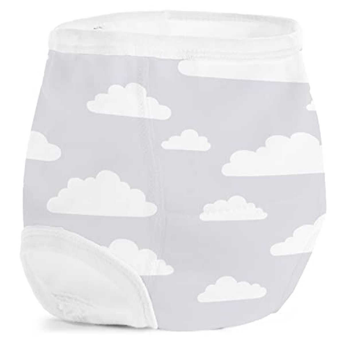 BaeBae Goods Grey Clouds Baby Training Underwear for Boys and Girls (12M), Absorbent Cotton Baby Toddler Training Pants for 12M, Unisex Underpants
