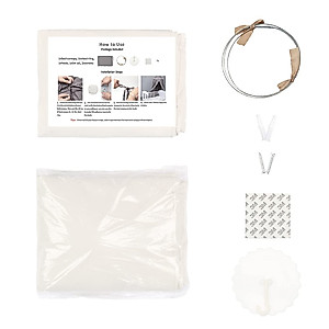 MOMAID Bed Canopy with Frills Reading Nook Game Tent for Kids Boho Hanging Net Play Room Decor(Beige)