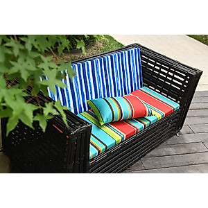 Bench seat cushion47 x17 Waterproof Garden Patio Outdoor Bench Cushions,Patio Bench/Settee Cushion/Swing Pads/Rocking Chair Cushion Thickened Sponge Filling Outdoor Chair Cushion for Patio Furniture…