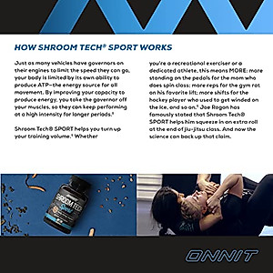 ONNIT Shroom TECH Sport (84ct) | All Natural Pre-Workout Supplement with Ashwagandha, Cordyceps Mushroom, and Rhodiola Rosea
