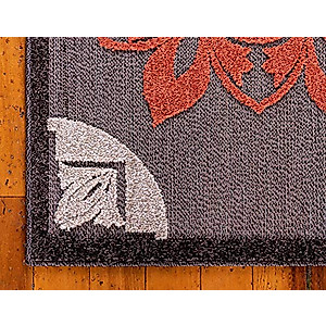 Unique Loom Outdoor Modern Collection Area Rug - Chicago (5' 1" x 8' Rectangle, Brown/ Orange)
