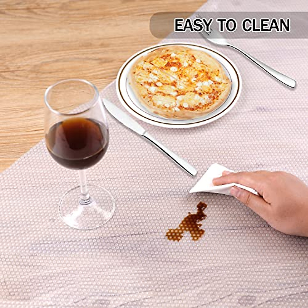 Thicken Wire Shelf Liner - Heavy Duty Wire Shelves Liners 13.5 Inch x 157 Inch, Transparent Pantry Shelf Liners, Raindrop Non-Slip Refrigerator Mats for Metal Shelving, Waterproof Drawer Liner