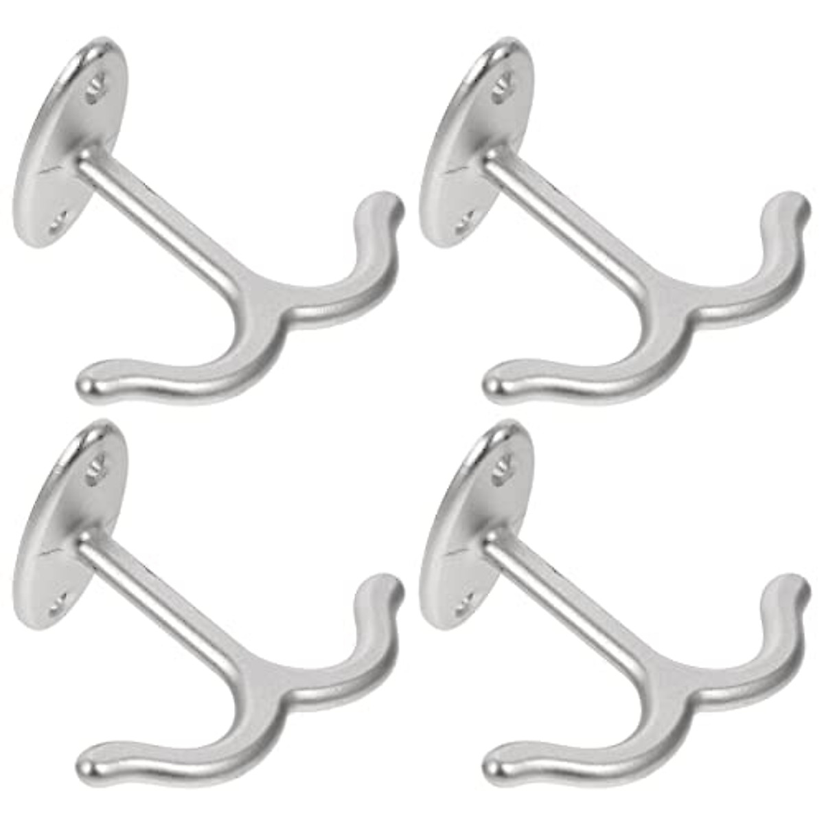 TEHAUX 4 Pcs Coat Hanging Hooks Double Prong Ceiling Hooks Retro Clothes Hat Hooks