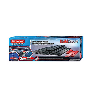 Carrera GO Build 'N Race Expansion Pack Includes 6 Straights and 2 Clips/2Crossbars Compatible with Toy Building Blocks