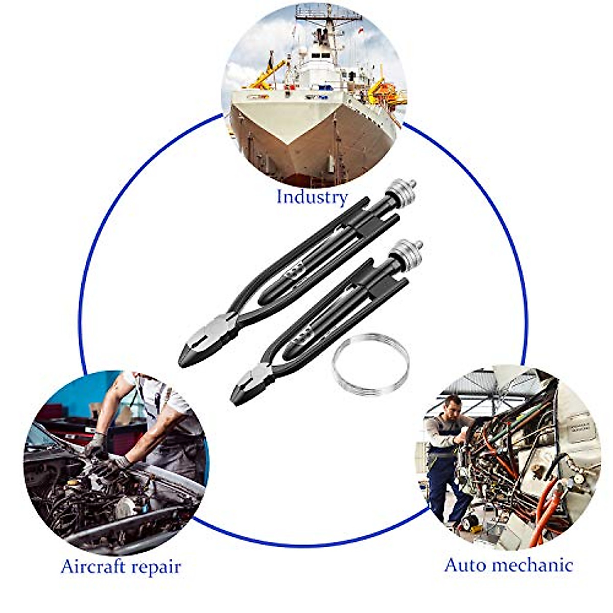 2 Pieces Safety Wire Pliers, 9 Inch 6 Inch Wire Twisting Tool Lock Wire Pliers and 32 Feet 0.5 mm Wire for Aircraft Auto Industry