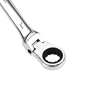 uxcell 7mm Flex-Head Ratcheting Combination Wrench Metric 72 Teeth 12 Point Ratchet Box Ended Spanner Tools, Cr-V