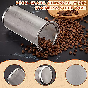2 Pcs Cold Brew Coffee Filter 2 Quart Coffee Tea Infuser Stainless Steel Mesh Filter Mason Canning Jar Coffee Filter Reusable Mesh Coffee Filter for Wide Mouth Mason Canning Jar and Iced Tea Maker