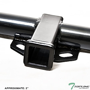 Class 3 III Black 2" Receiver Tube Rear Bumper Trailer Tow Hitch Towing Mount Compatible with 11-17 Ford Explorer / 13-17 Police Interceptor Utility