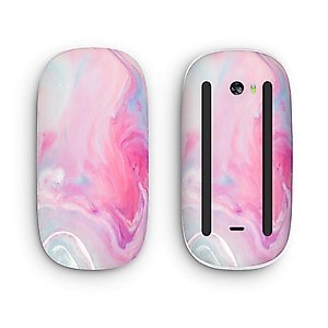 Design Skinz Marbleized Pink Paradise V5 Vinyl Decal Compatible with The Apple Magic Mouse 2 (Wireless, Rechargable) with Multi-Touch Surface
