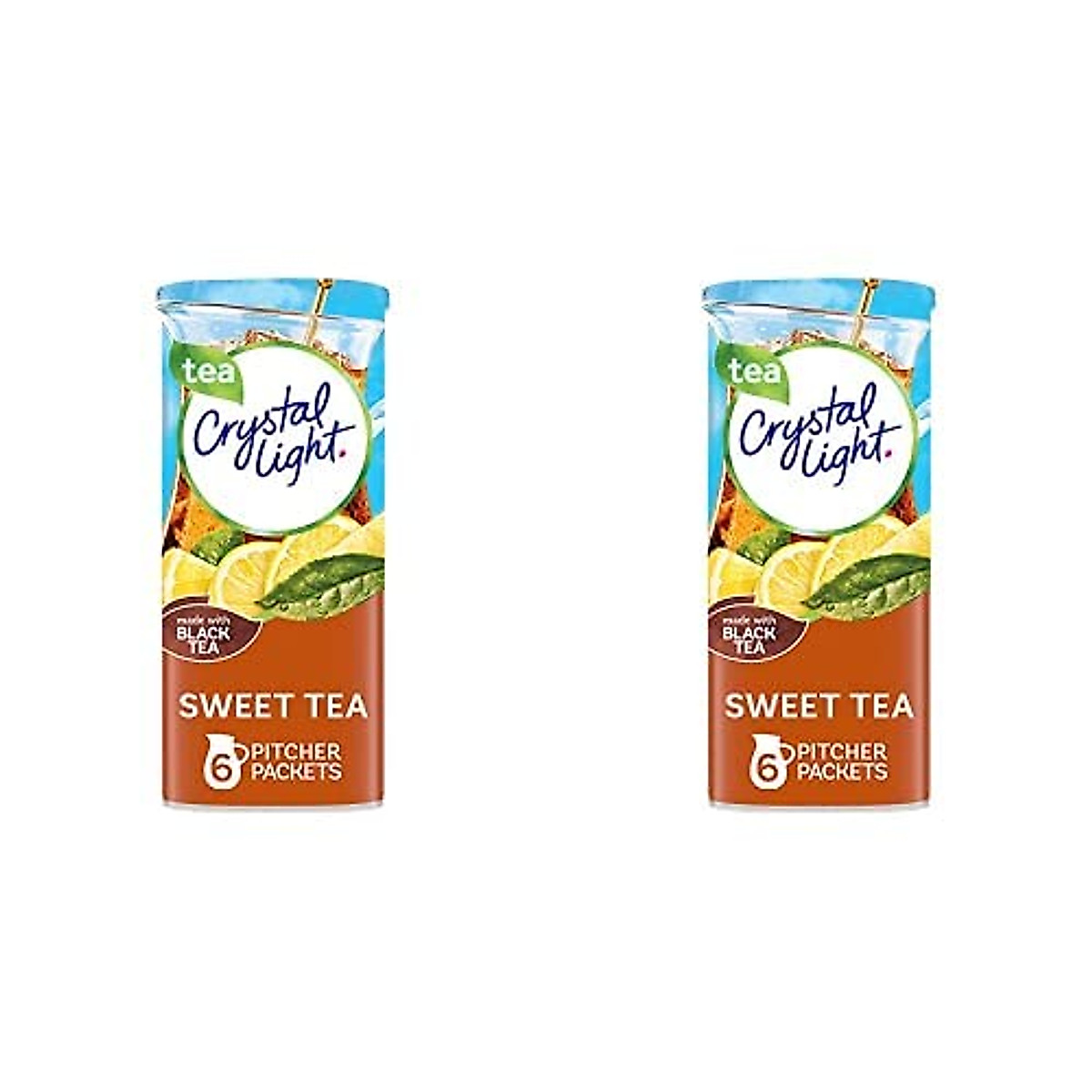 Crystal Light Sweet Tea Drink Mix, 1 count (Pack of 2) (contains 6 pitcher packets each)