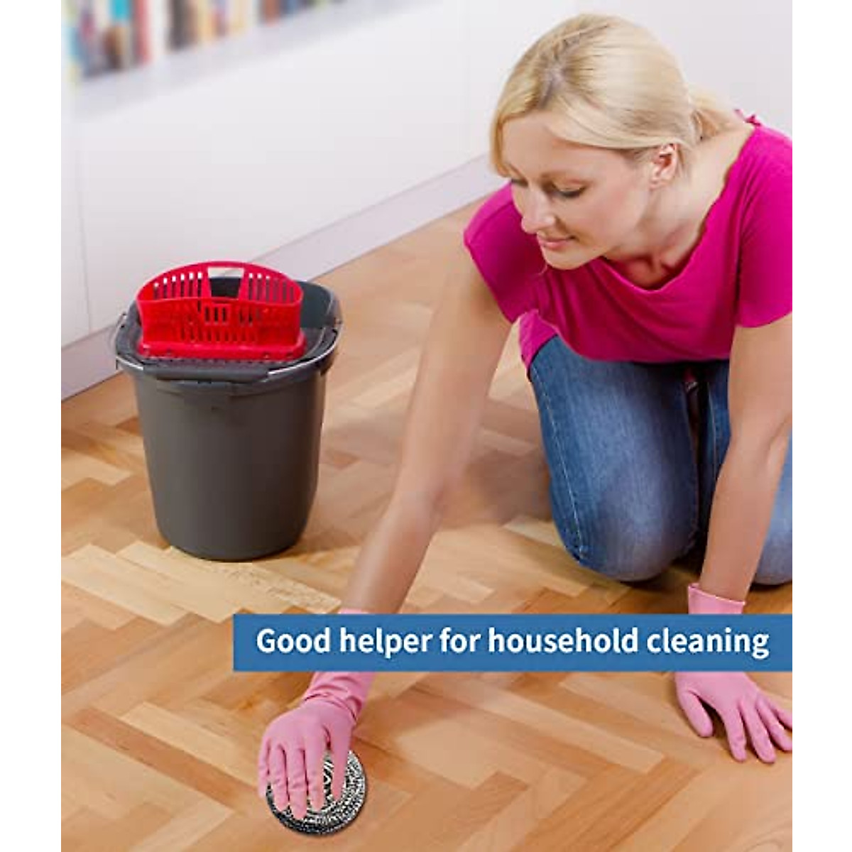 6Pcs Scourer Steel Wool Scrubber - Steel Wool for Cleaning Dish Pots Pans Grills Stainless Steel Scrubber for Kitchen Sinks Cleaning Steel Wool Pads Metal Scrubber