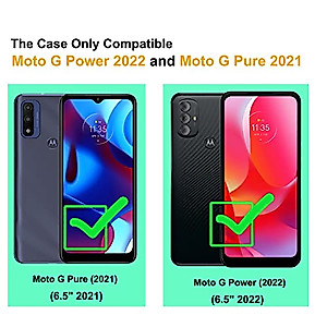LEXNEC Designed for Moto G Power 2022 & Moto G Pure Case,Heavy-Duty Tough Rugged Lightweight Slim Shockproof Protective Men Women Phone Case Cover for Motorola G Power 2022 (6.5",2022)[Black]