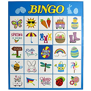Iconikal Easter Bingo and Pin The Nose on The Bunny Game Set 32 Player