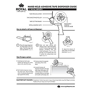 Royal Imports Packing Tape Dispenser, Shipping Tape Gun, Heavy Duty Roller for Box Sealing, Moving, Office, Warehouse, Packaging, Industrial Durable Handheld Tape Cutter - Fits 2" Wide Rolls
