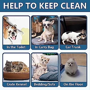 Apupmeo Disposable Rabbit Pee Pads - 20 Pcs Disposable Guniea Pig Cage Liners, Pet Pee Training Pads for Small Animals, Puppy, Kitten, Hedgehog, Hamster, Chinchilla, Bunny,Ferrets (33 * 45, Blue)