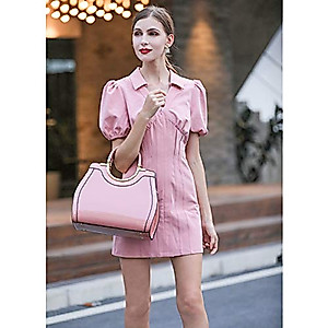 LJOSEIND Patent Leather Handbags Designer Satchel Purses Top Handle Bags Structured Shoulder Bags for Women