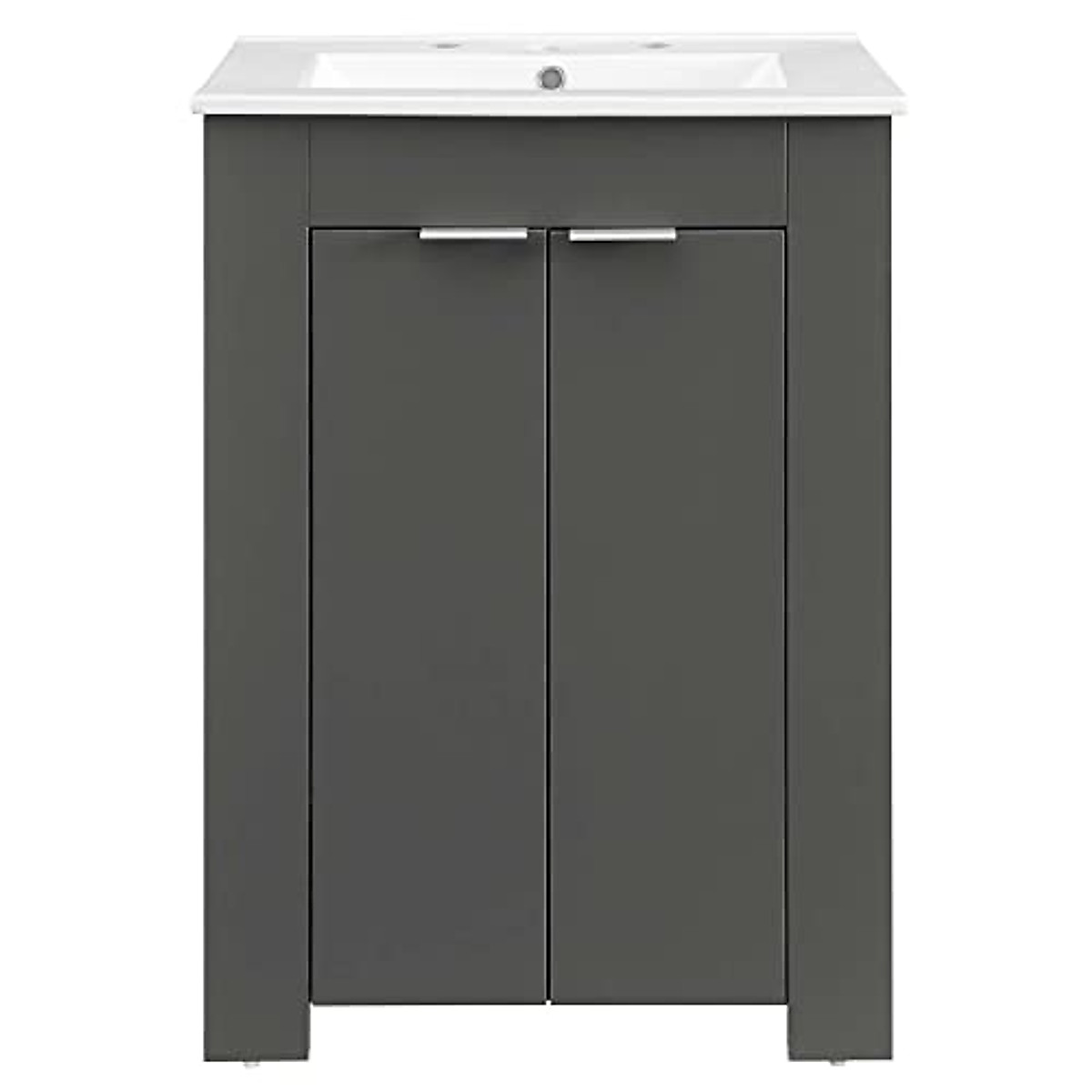 Modway Maybelle 24" Bathroom Vanity in Gray White