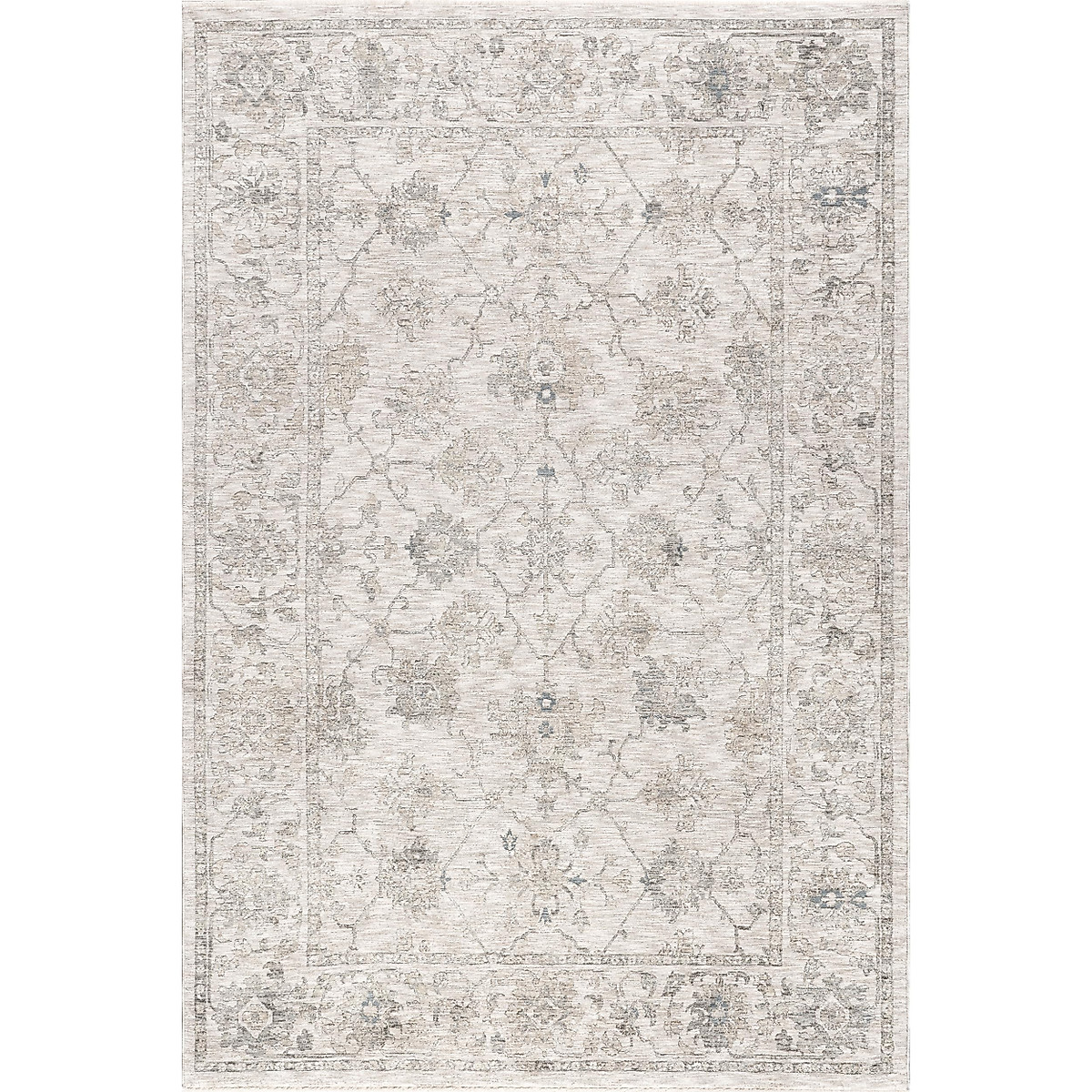 nuLOOM Georgianna Medallion 4x6 Area Rug for Living Room Bedroom Dining Room Kitchen, Beige/Light Grey